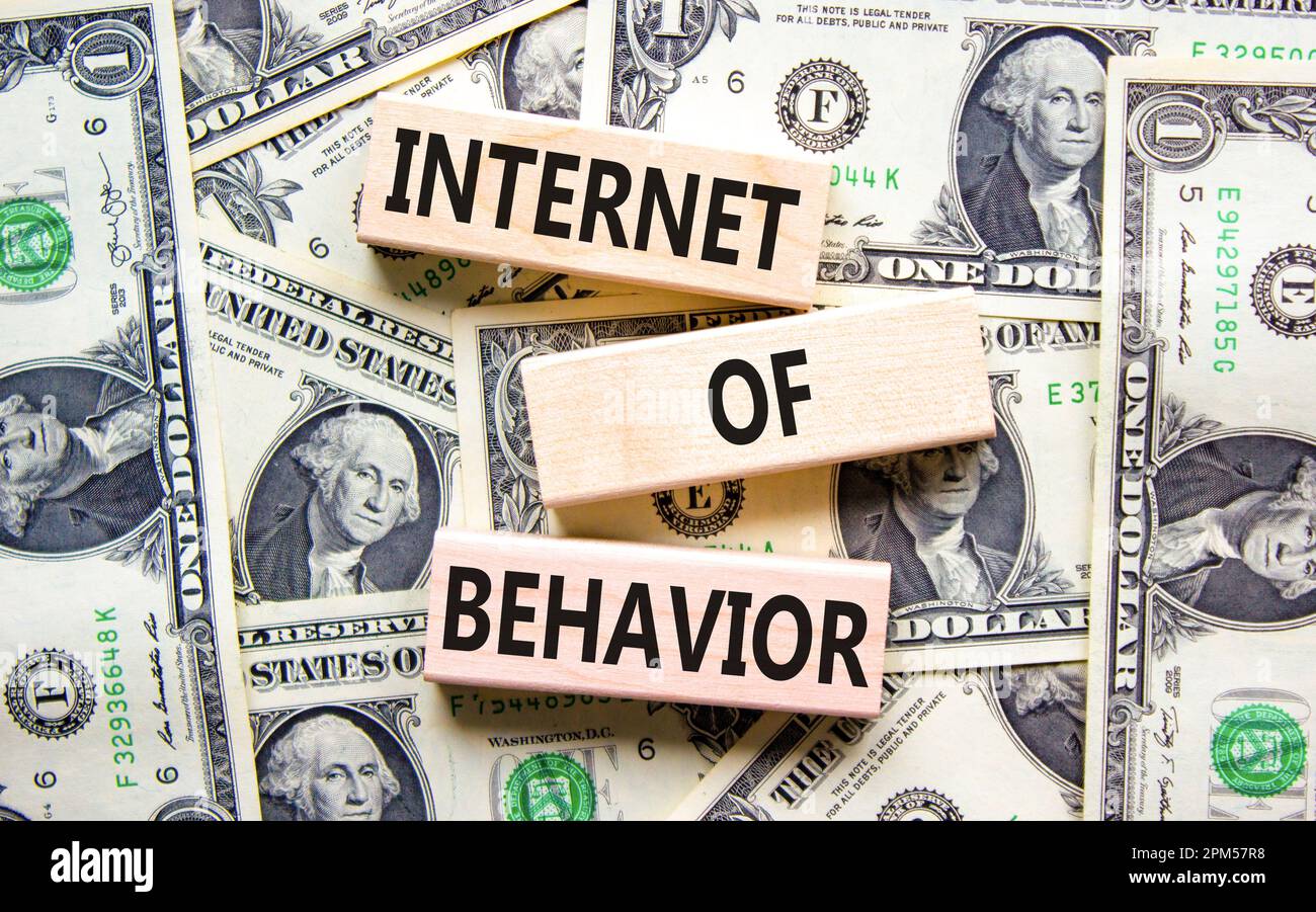 Internet of behavior symbol. Concept words Internet of behavior on ...