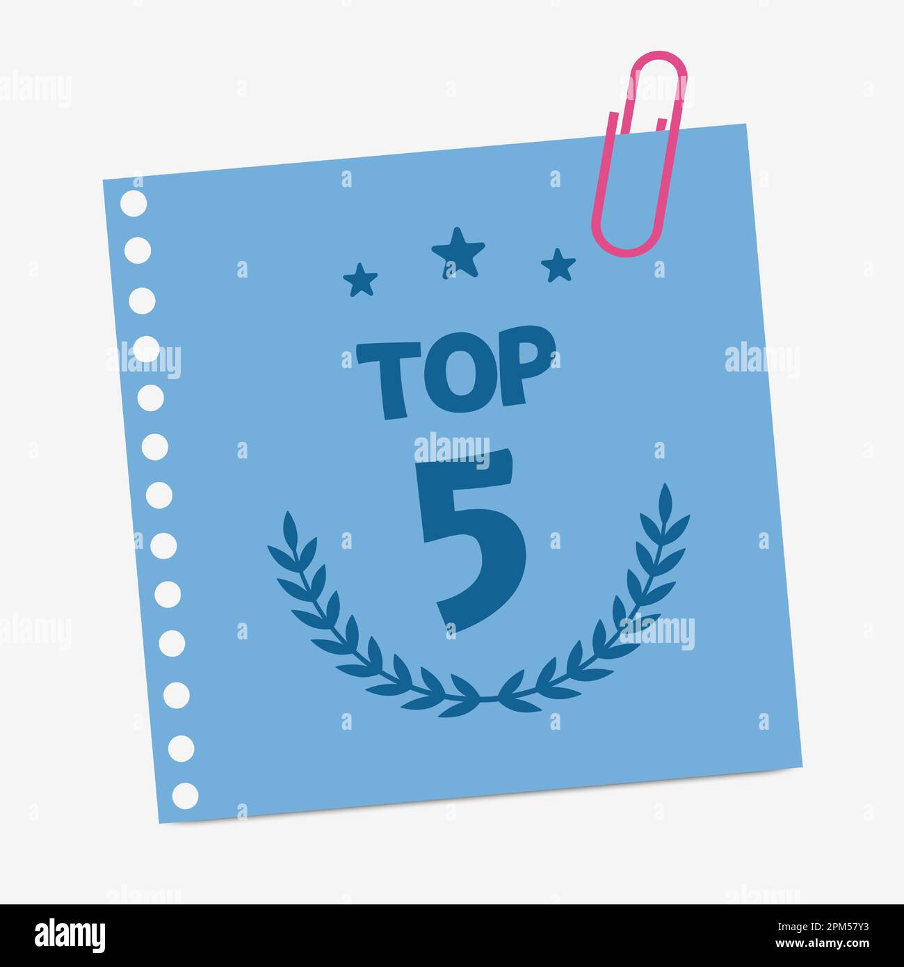Top 5 banner. Flat vector illustration on white background Stock Vector ...