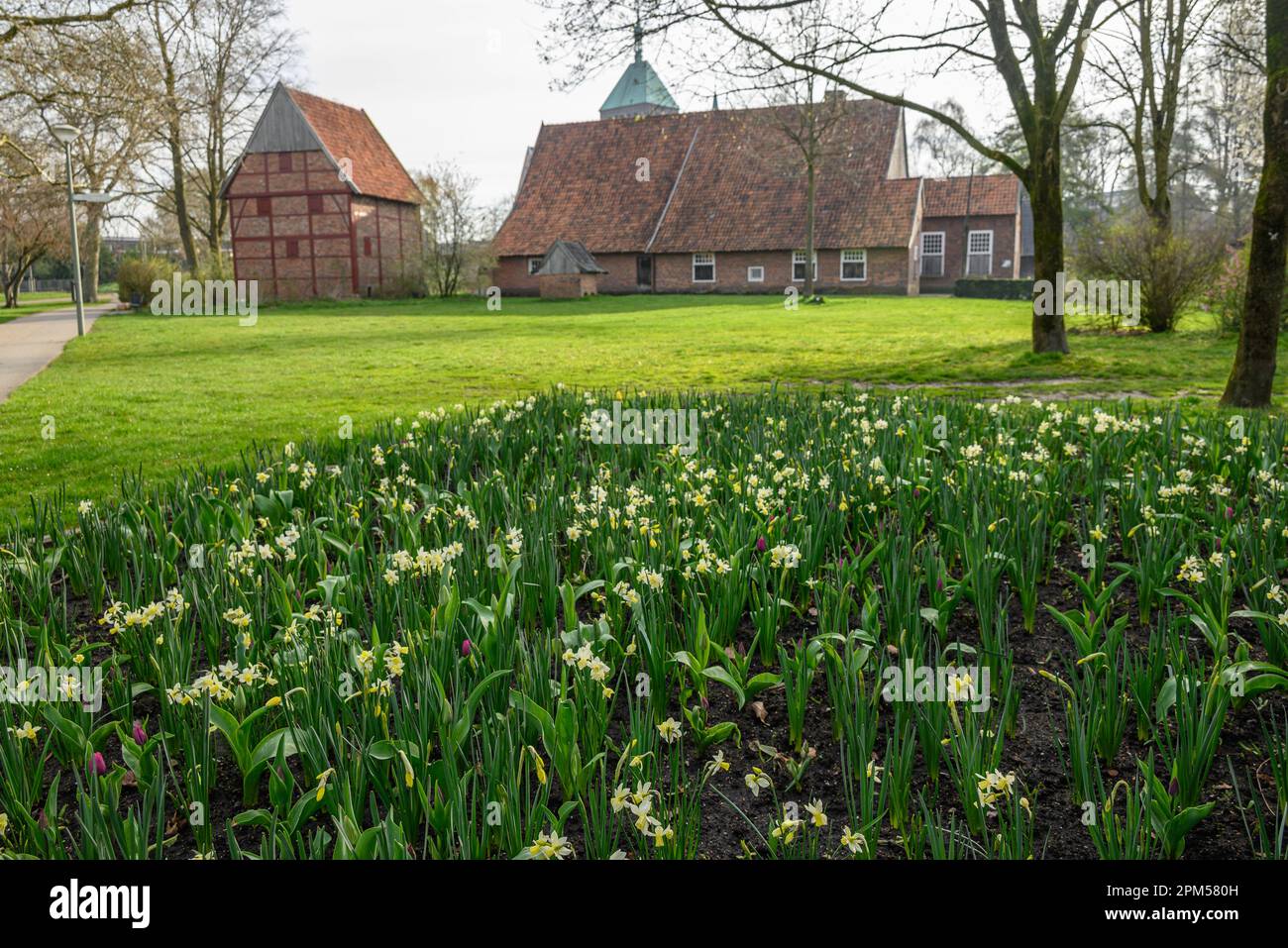 the city of vreden at the berkel river in germany Stock Photo - Alamy