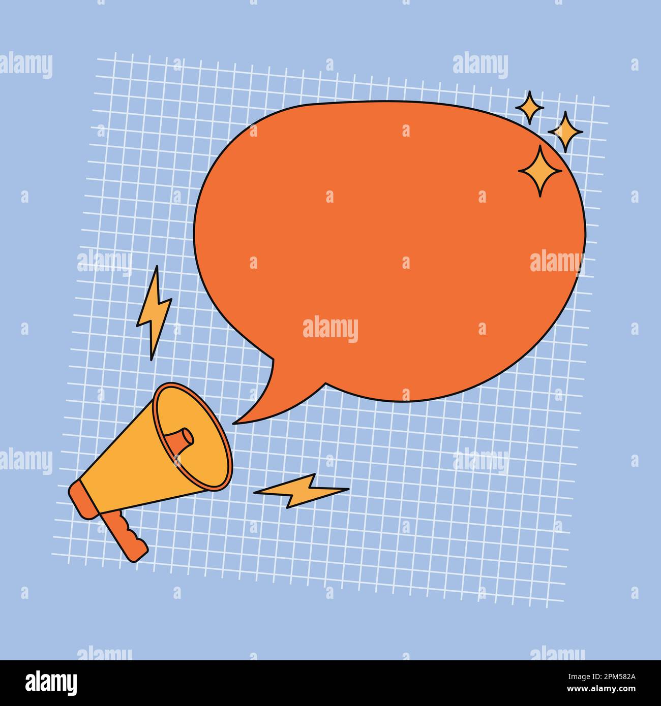 Megaphone illustration retro hi-res stock photography and images - Alamy