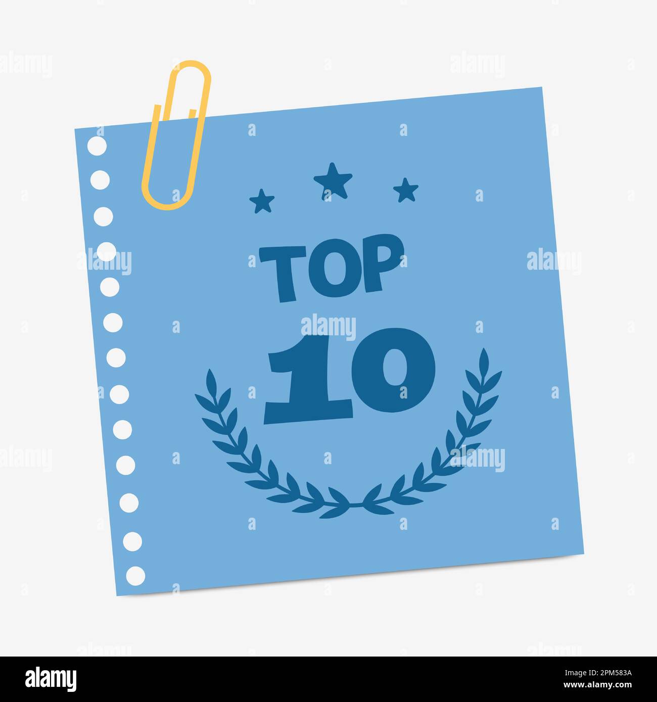 Top 10 banner. Flat vector illustration on white background Stock ...