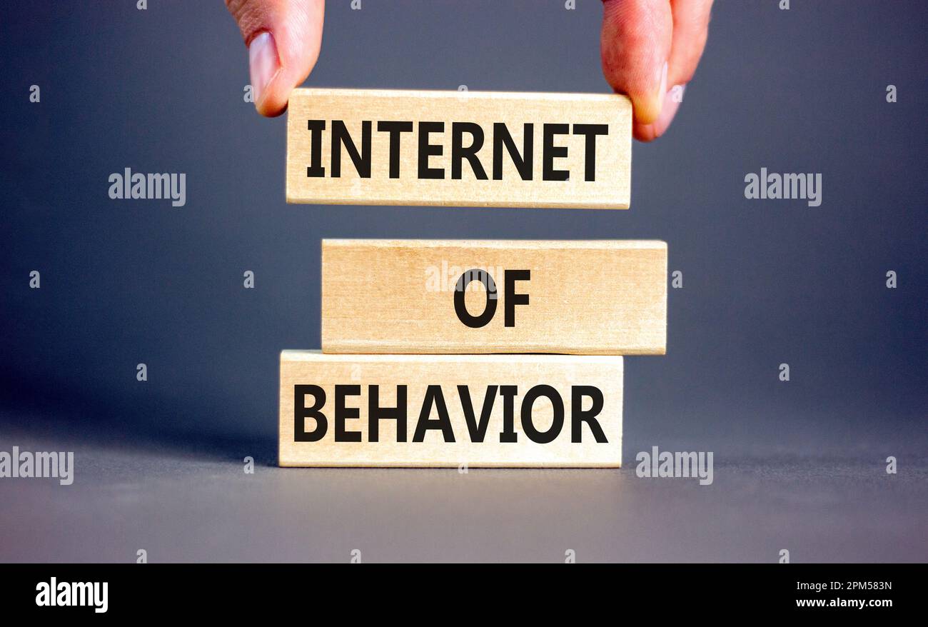 Internet of behavior symbol. Concept words Internet of behavior on ...