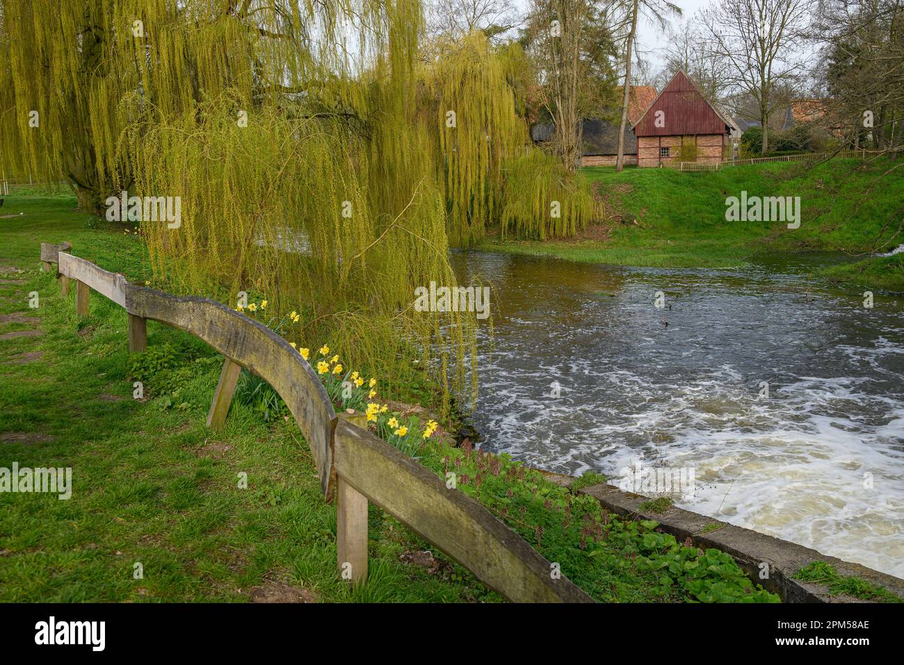 the city of vreden at the berkel river in germany Stock Photo - Alamy