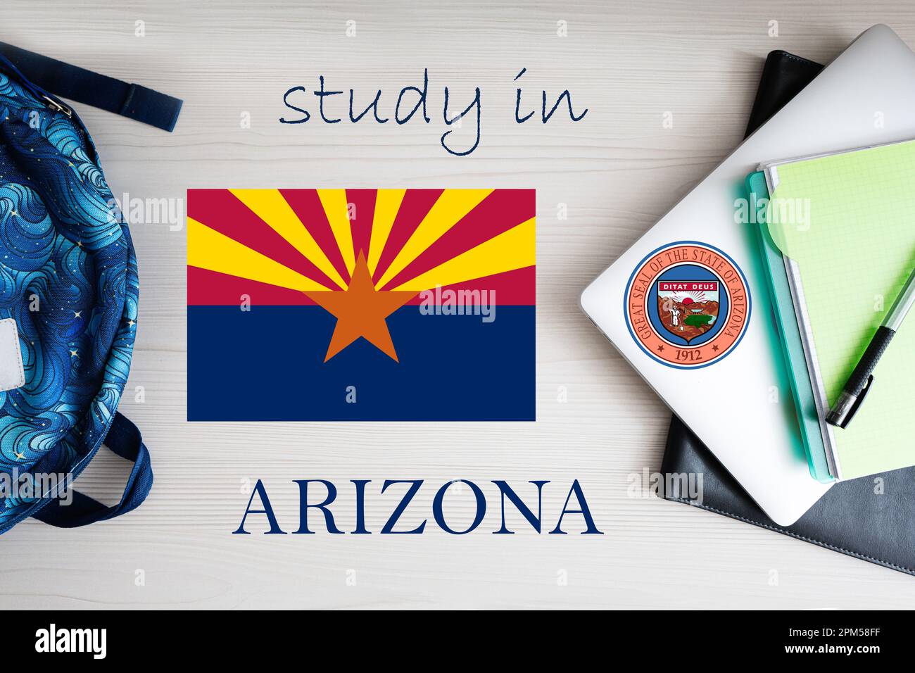 Study in Arizona. USA state. US education concept. Learn America ...