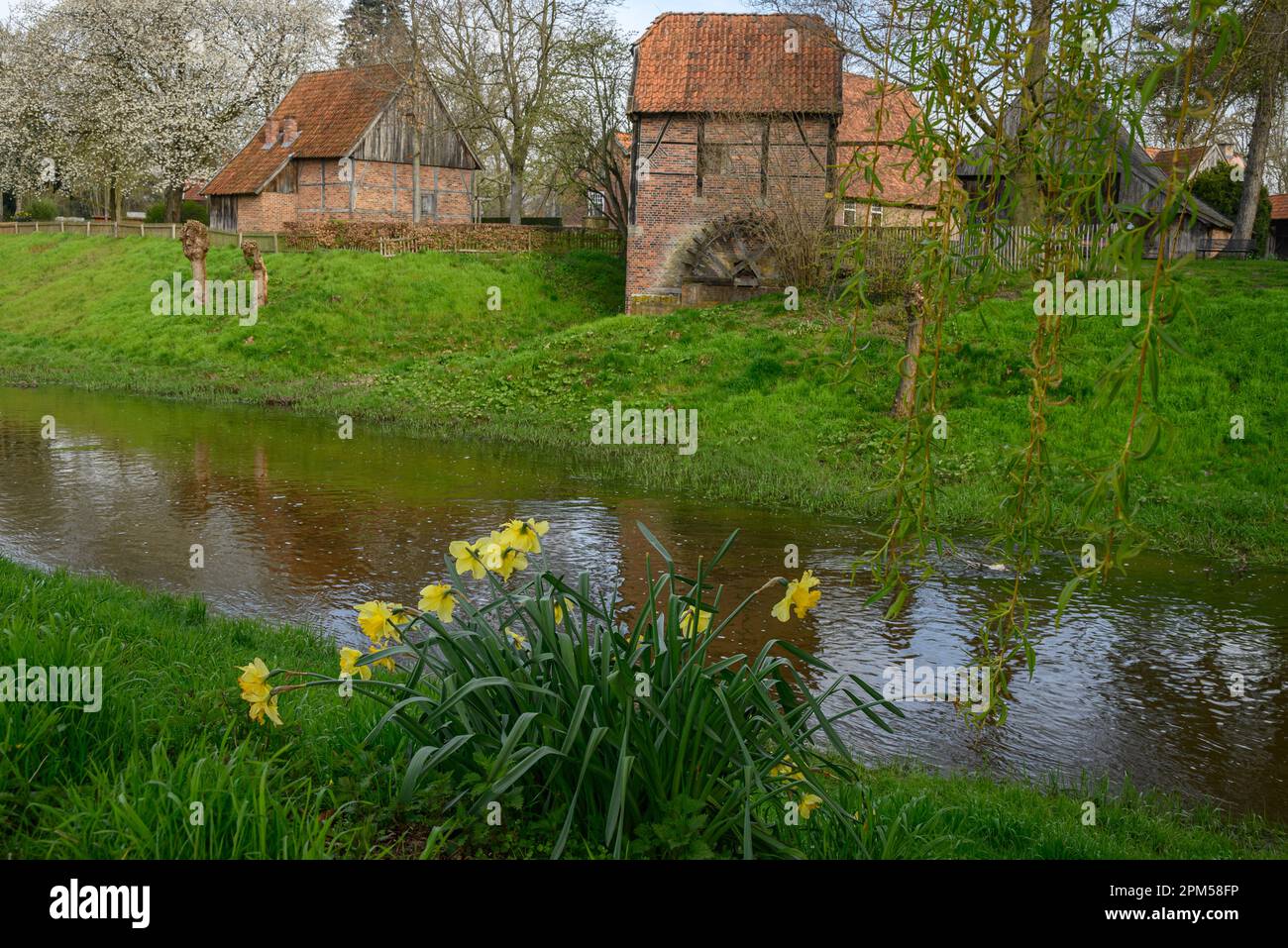 the city of vreden at the berkel river in germany Stock Photo - Alamy