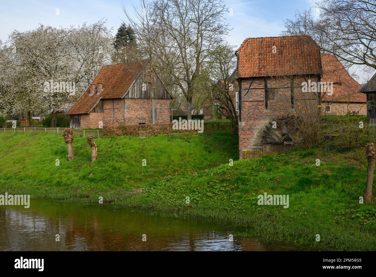 the city of vreden at the berkel river in germany Stock Photo - Alamy