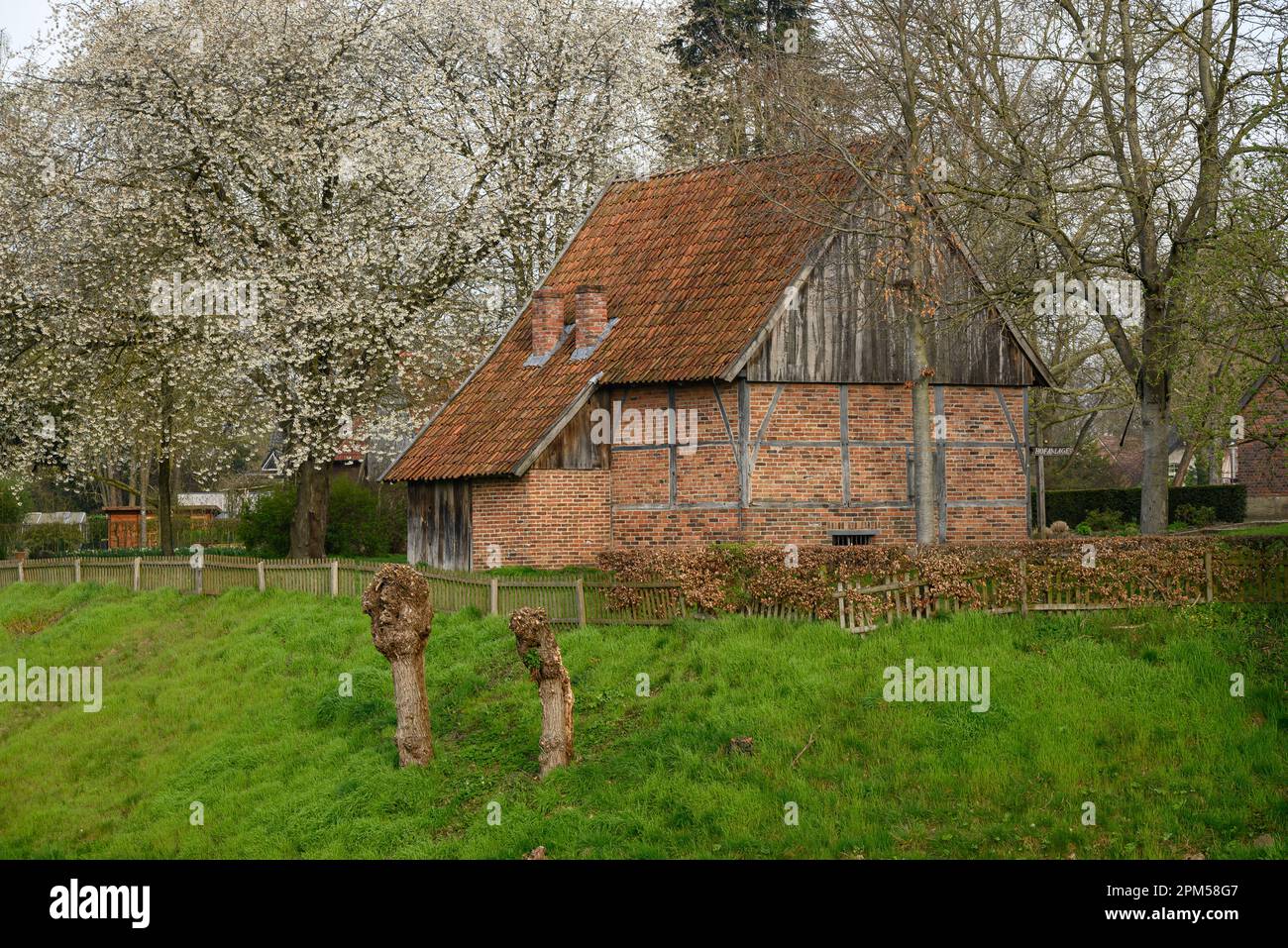 the city of vreden at the berkel river in germany Stock Photo - Alamy