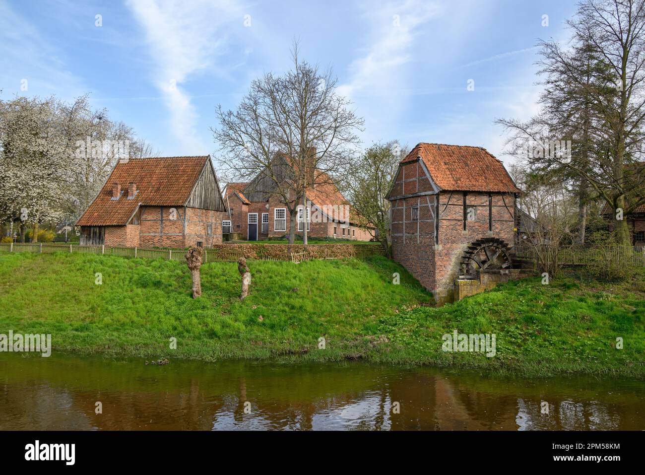 the city of vreden at the berkel river in germany Stock Photo - Alamy