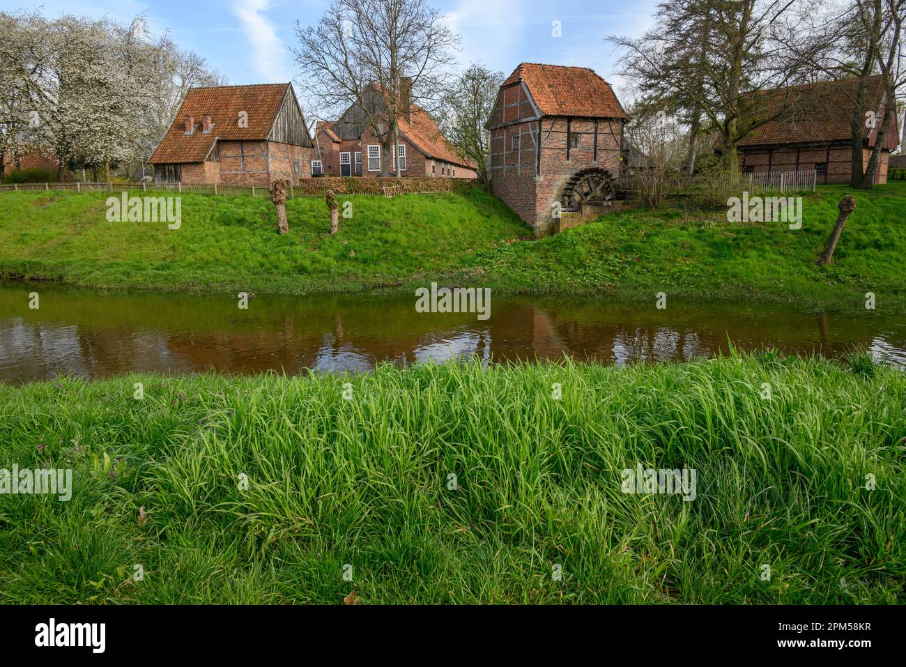 the city of vreden at the berkel river in germany Stock Photo - Alamy