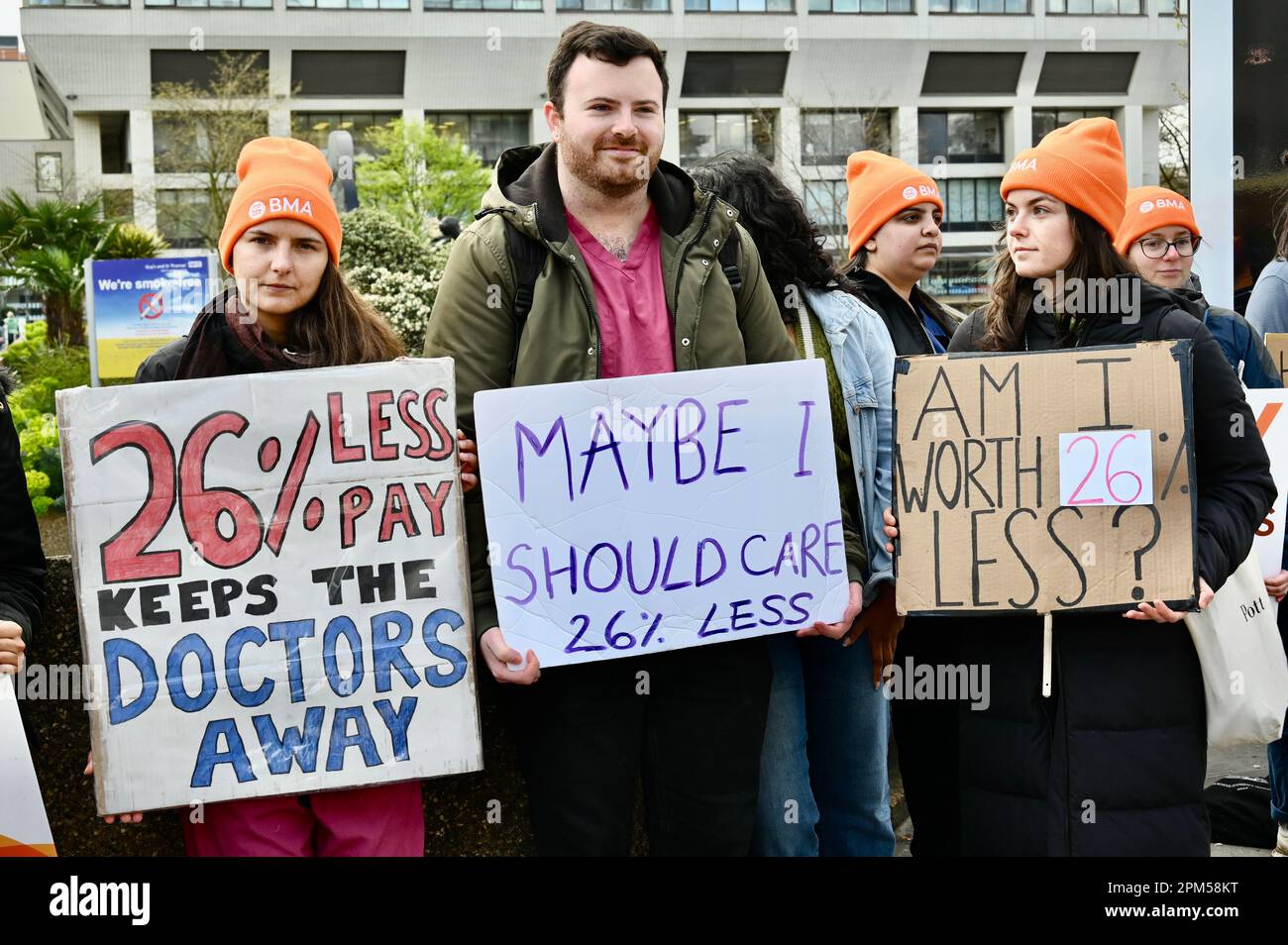 Day One of the Junior Doctors' Strike, St Thomas' Hospital, Westminster ...