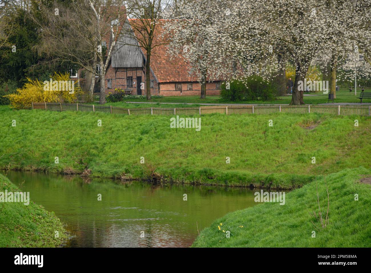 the city of vreden at the berkel river in germany Stock Photo - Alamy