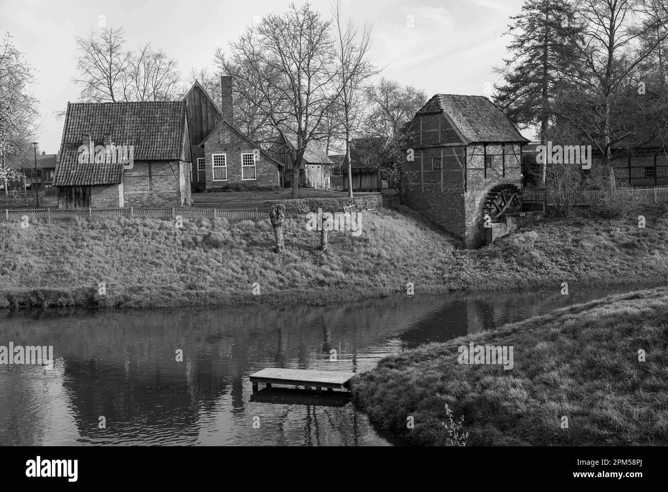 the city of vreden at the berkel river in germany Stock Photo - Alamy