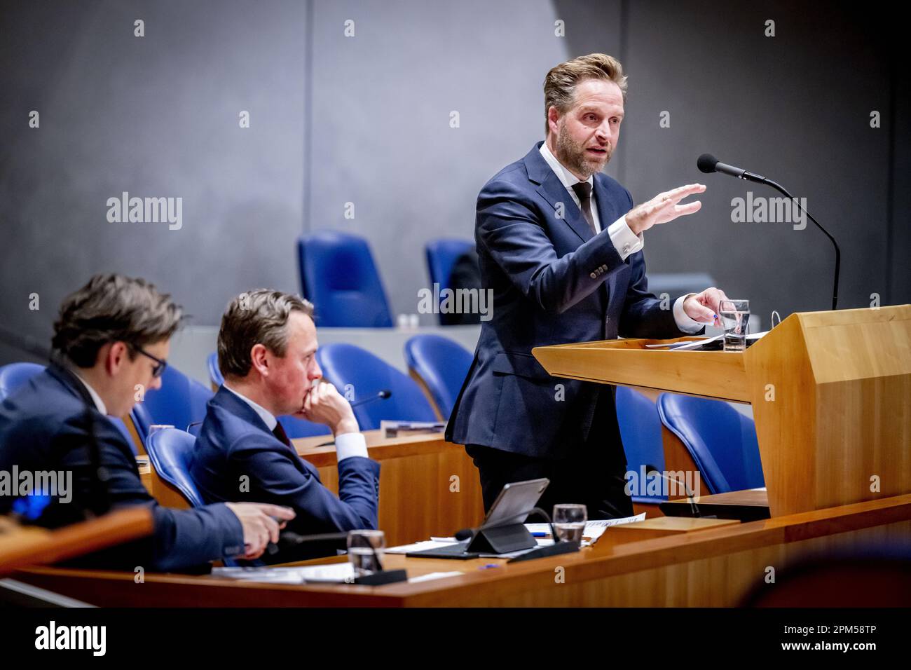 THE HAGUE - Henk Nijboer and Pieter Grinwis and Hugo de Jonge Minister ...