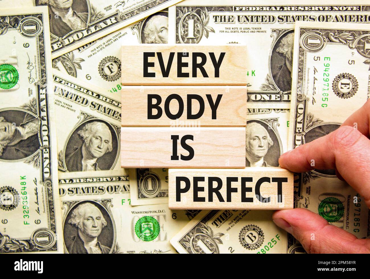 Every body is perfect symbol. Concept words Every body is perfect on ...