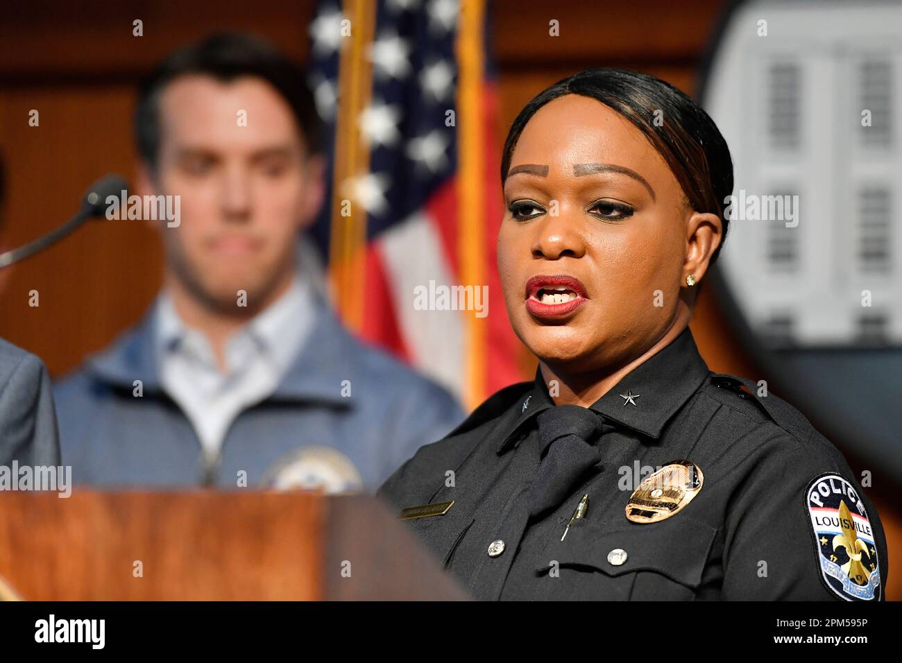 Louisville Metro Interim Police Chif Jacquelyn Gwinn-Villaroel speaks ...