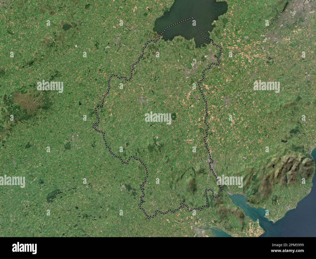 Armagh, region of Northern Ireland. High resolution satellite map Stock ...