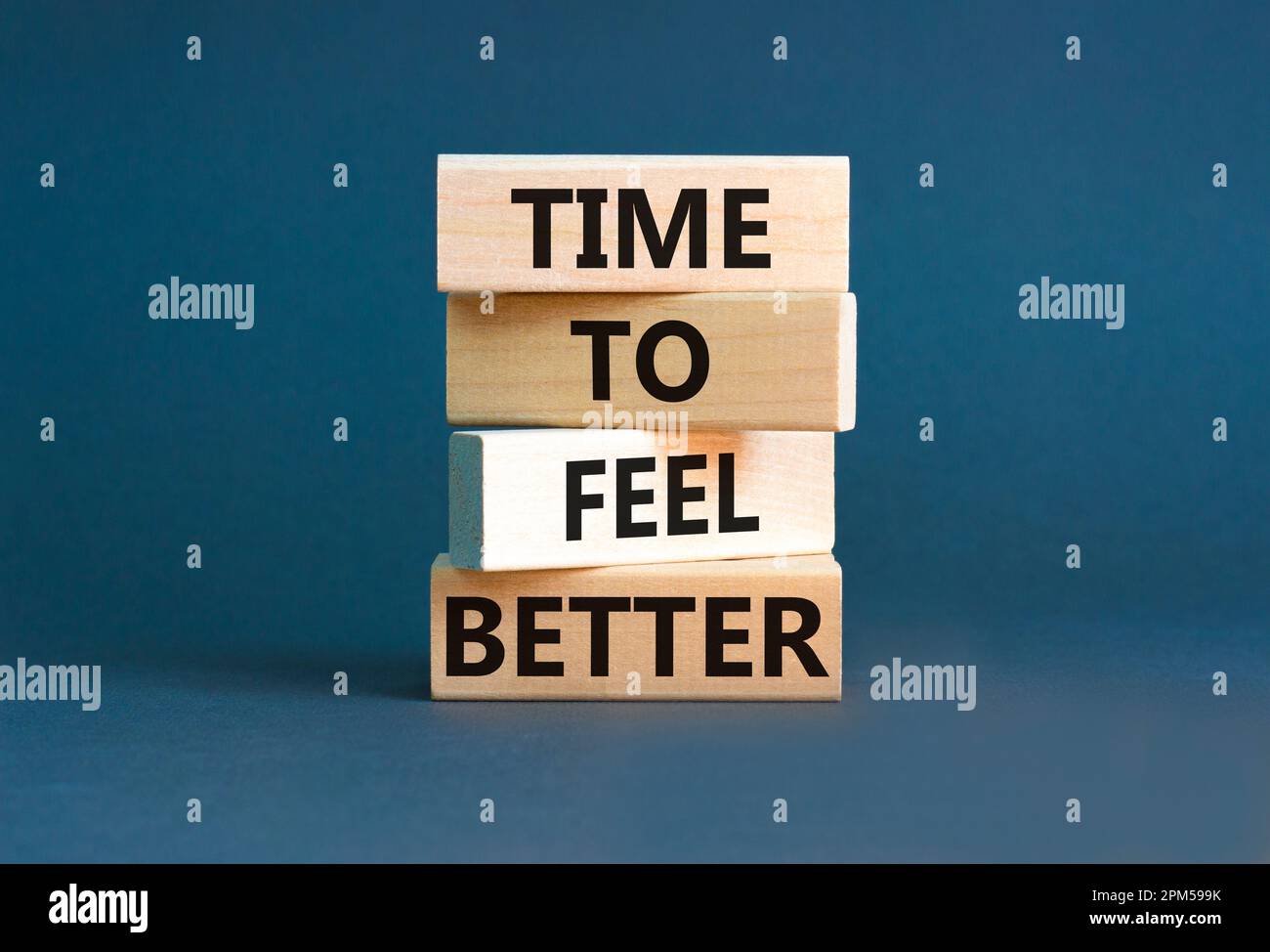 Time to feel better symbol. Concept words Time to feel better on wooden ...