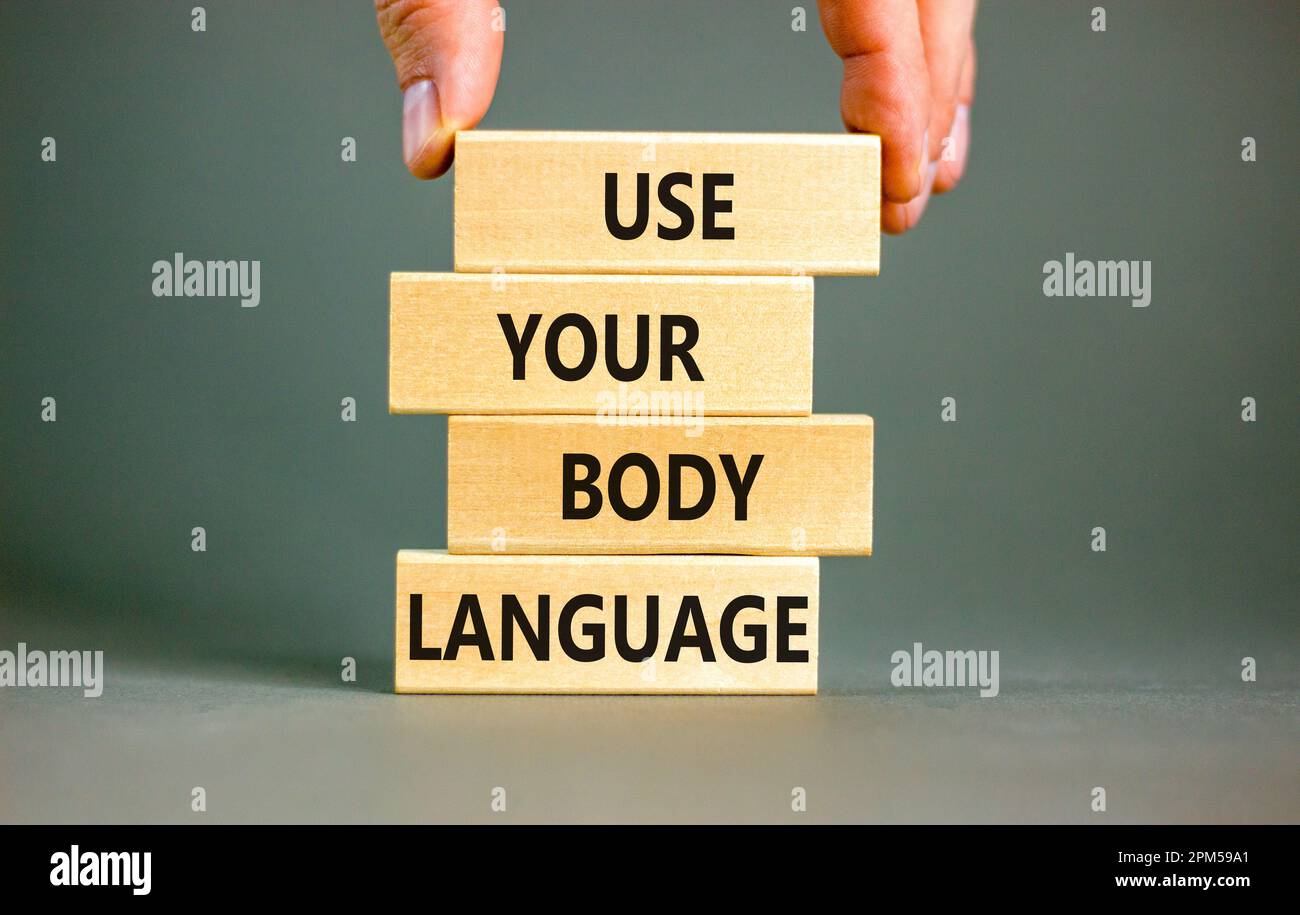 Use your body language symbol. Concept words Use your body language on ...