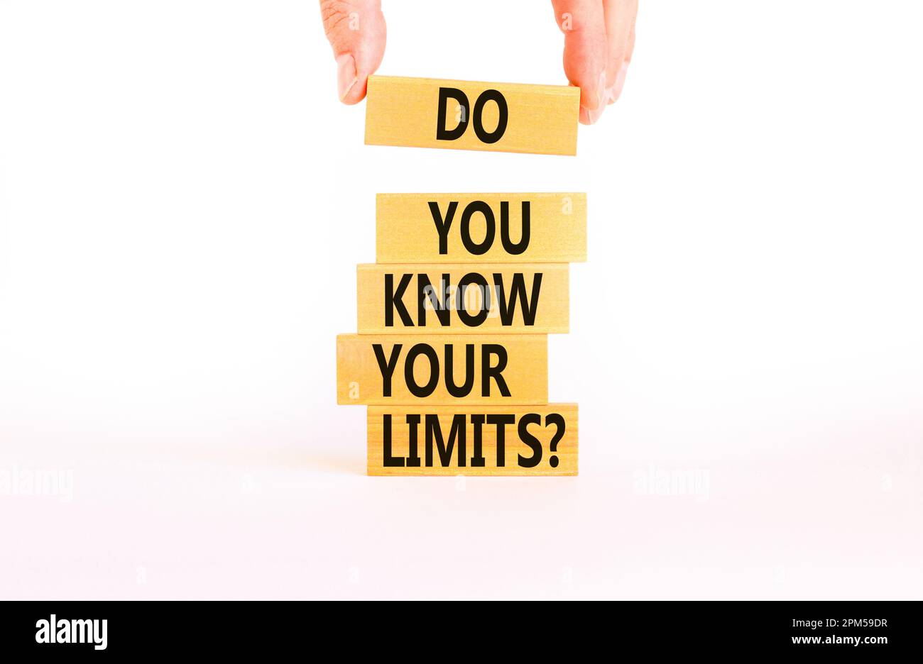 Do you know your limits symbol. Concept words Do you know your limits on wooden block. Beautiful ...