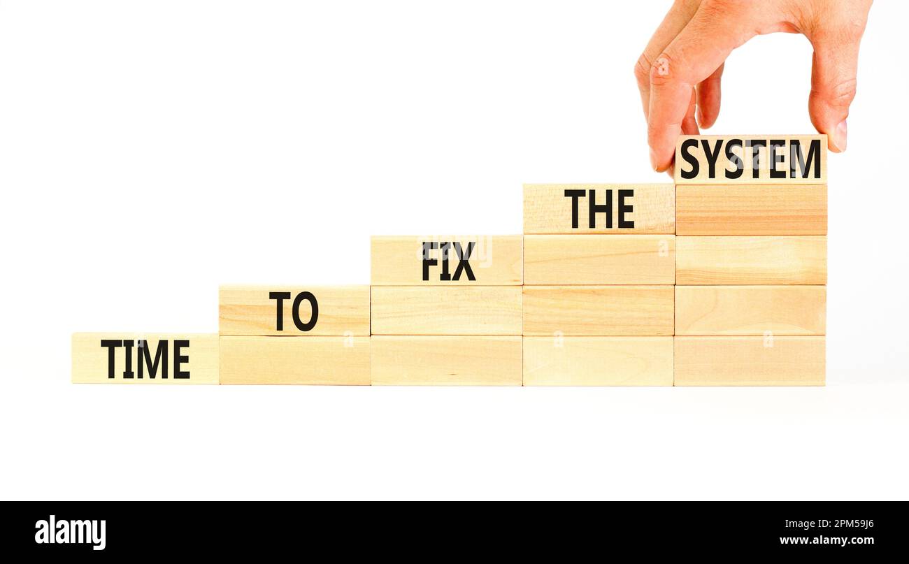 Time to fix the system symbol. Concept words Time to fix the system on ...