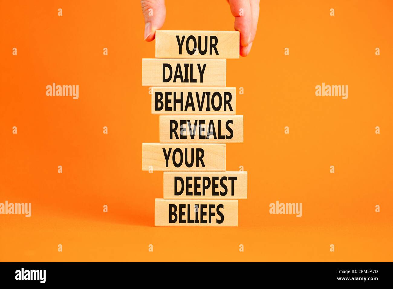 Behavior symbol. Concept words Your daily behavior reveals your deepest ...