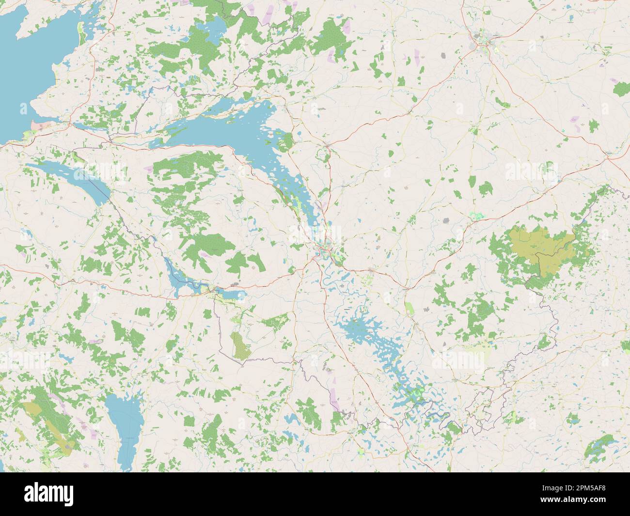 Fermanagh, region of Northern Ireland. Open Street Map Stock Photo - Alamy