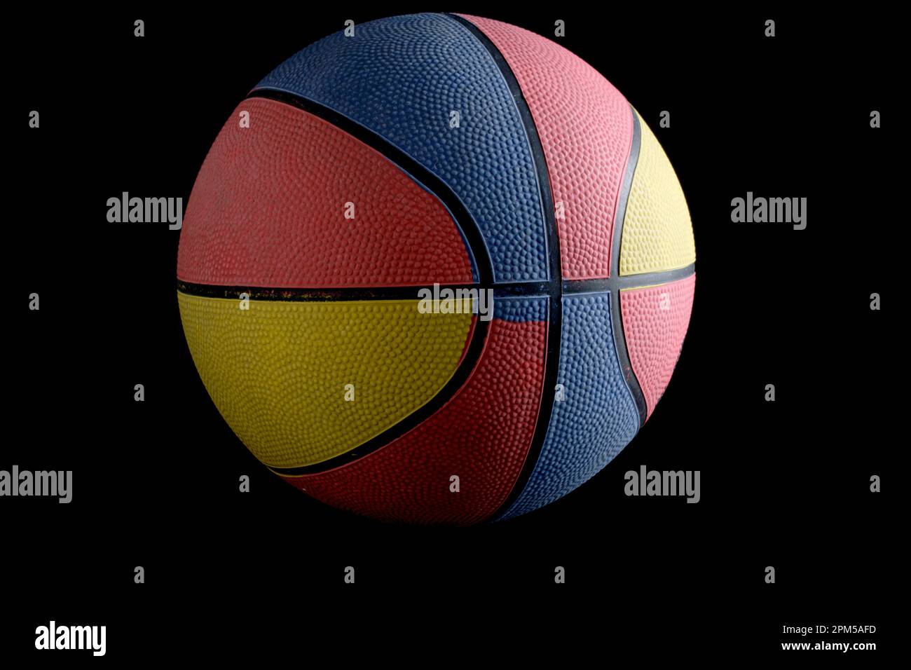Tricolor basketball black background, isolate Stock Photo - Alamy