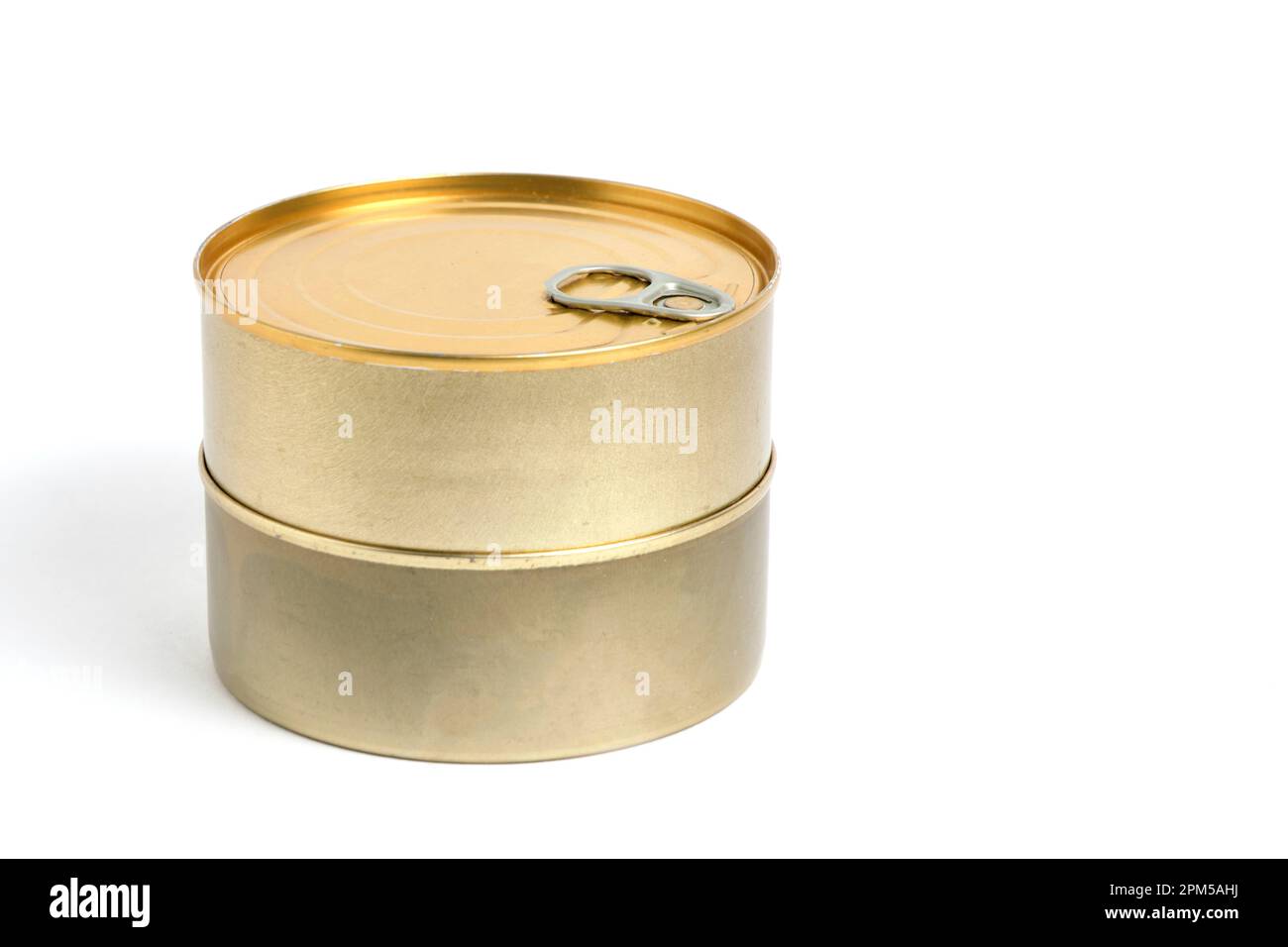 Two canned food white background, isolate Stock Photo - Alamy