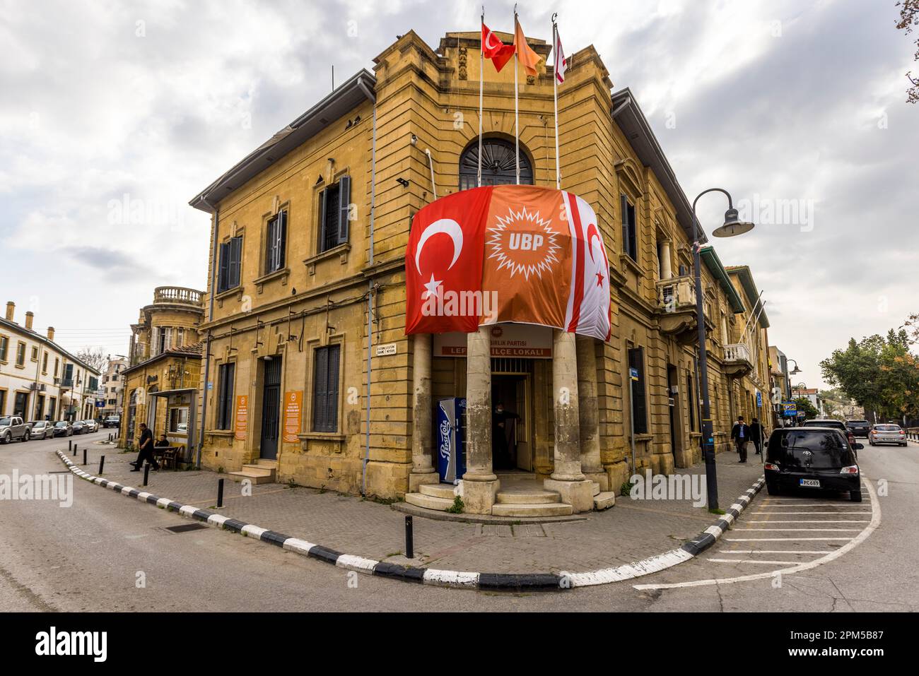 Party building of the national conservative UBP at Atatürk Square in ...
