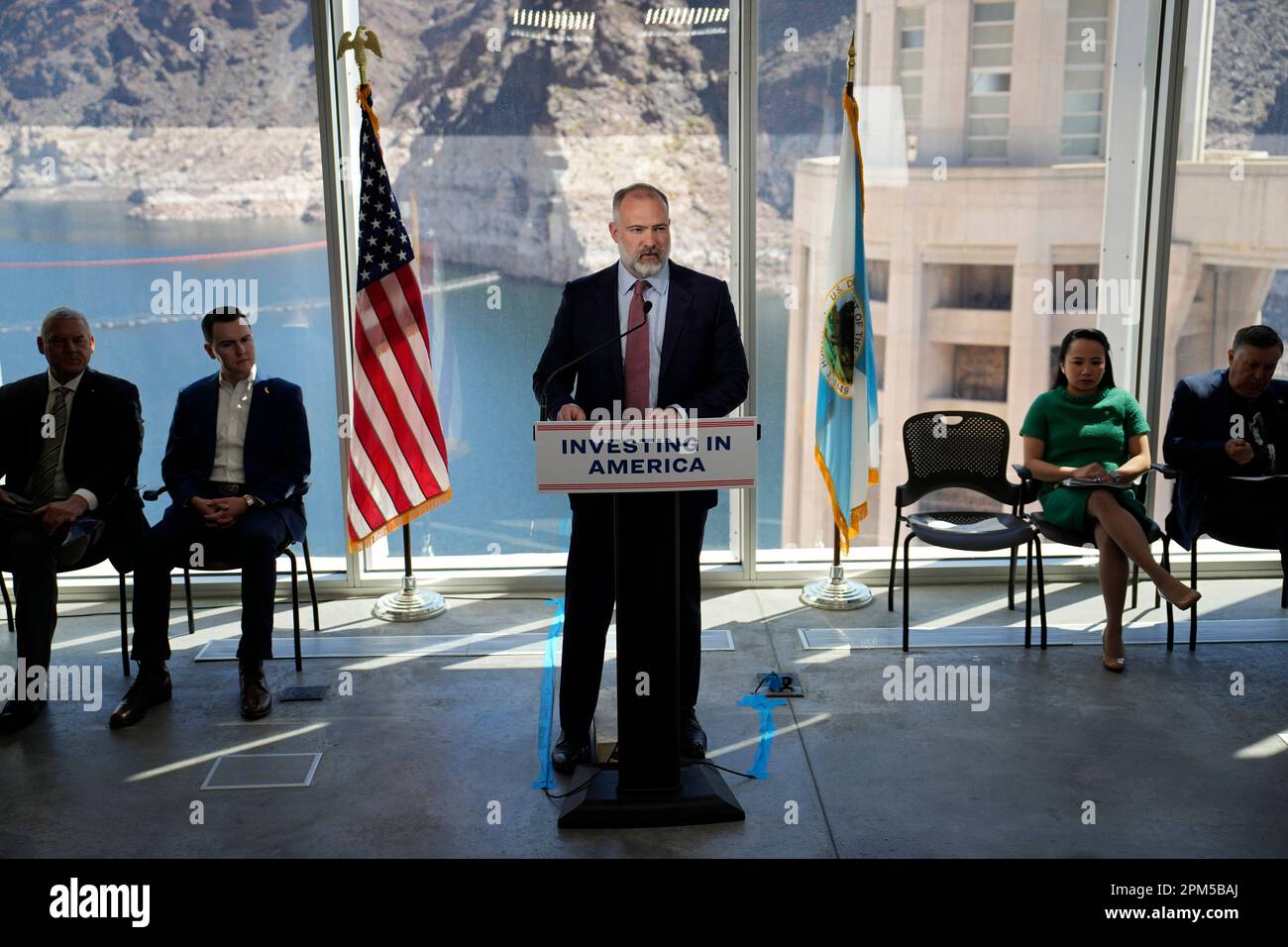 Tommy Beaudreau, Deputy Secretary of the Interior, speaks during a news ...
