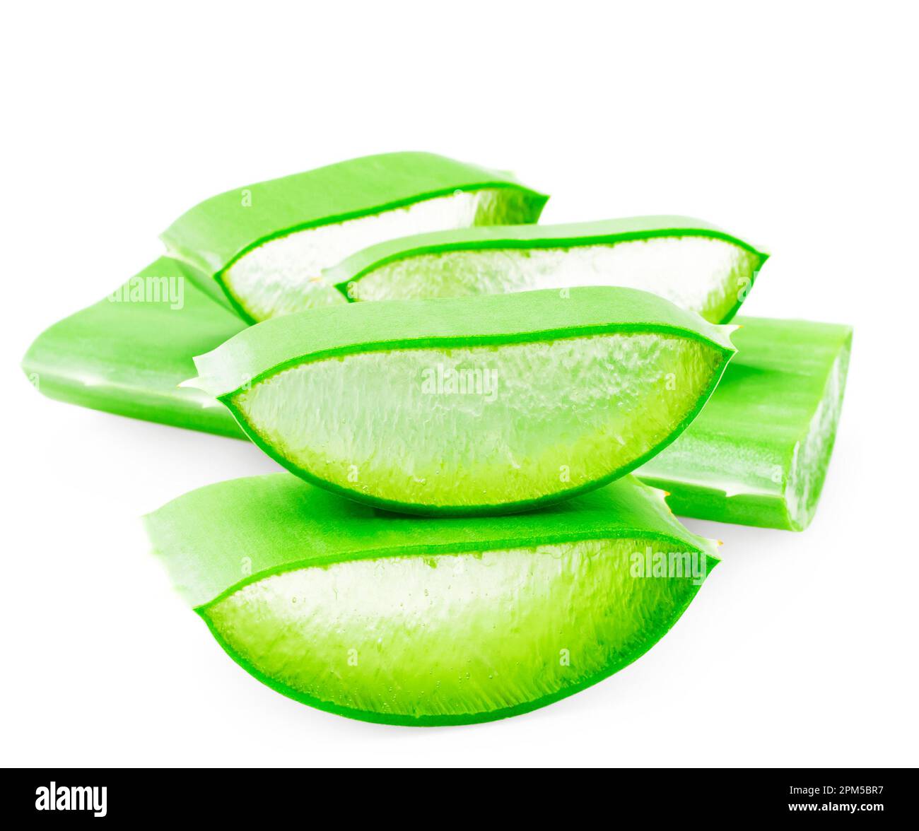 aloe vera fresh leaf isolated on white background Stock Photo - Alamy