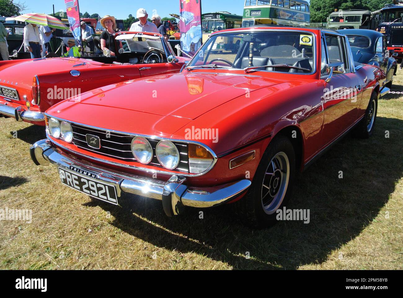 A 1972 Triumph Stag parked on display at the 47th Historic Vehicle ...