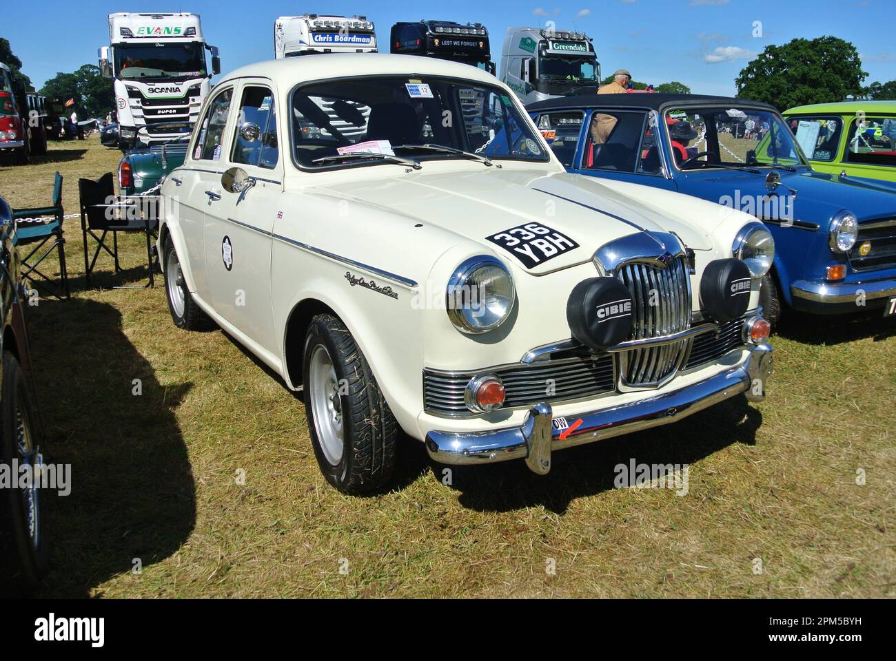 A 1962 Riley 1.5 car parked on display at the 47th Historic Vehicle ...