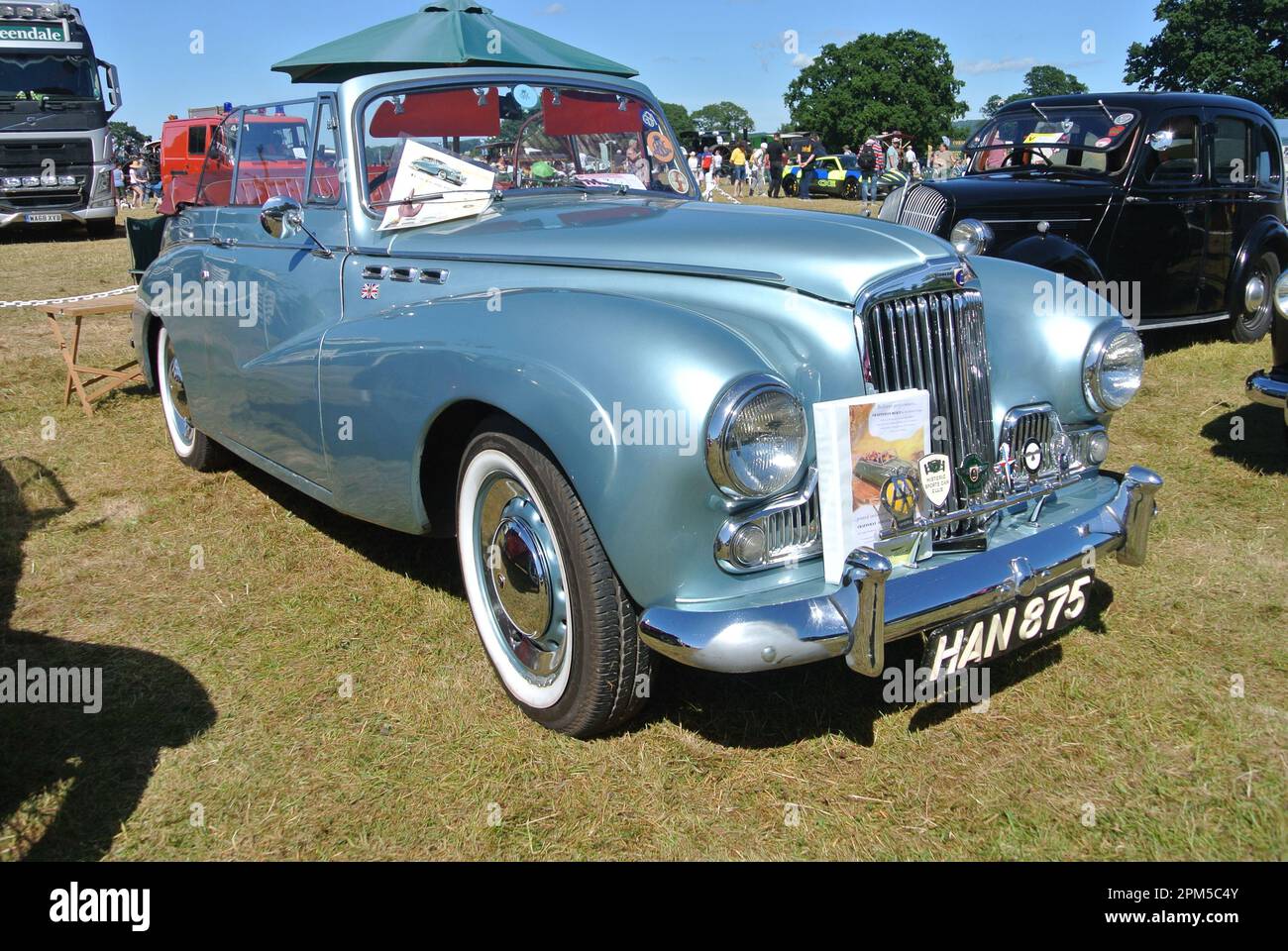 A 1955 Sunbeam Talbot Model 90 Drophead parked on display at the 47th ...
