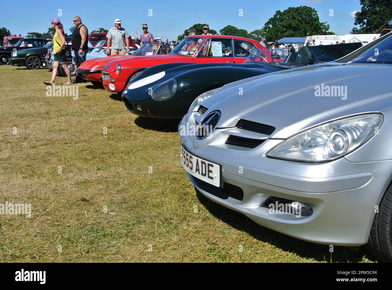 A line of classic cars parked on display at the 47th Historic Vehicle ...
