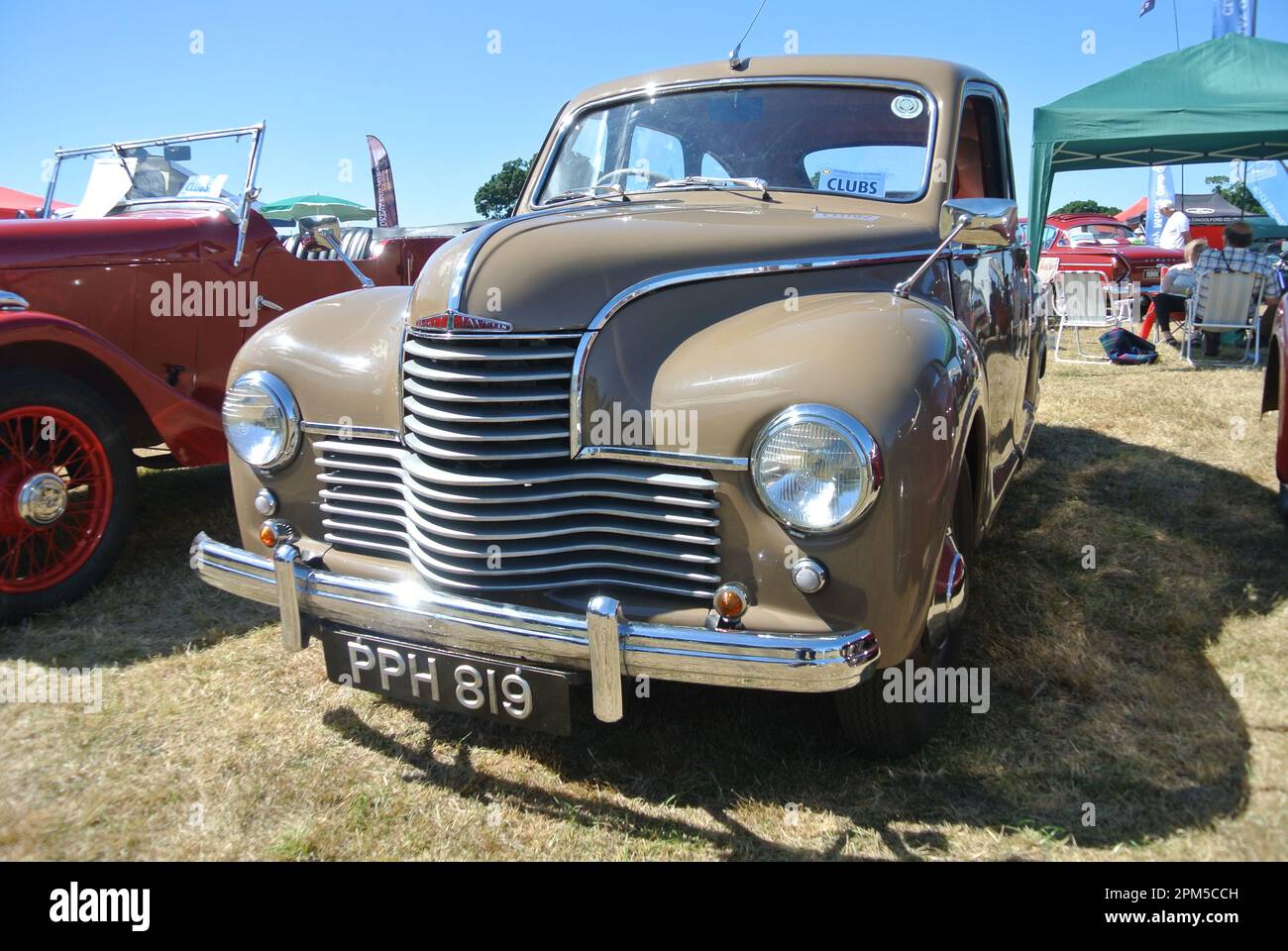 A 1951 Jowett Javelin car parked on display at the 47th Historic ...