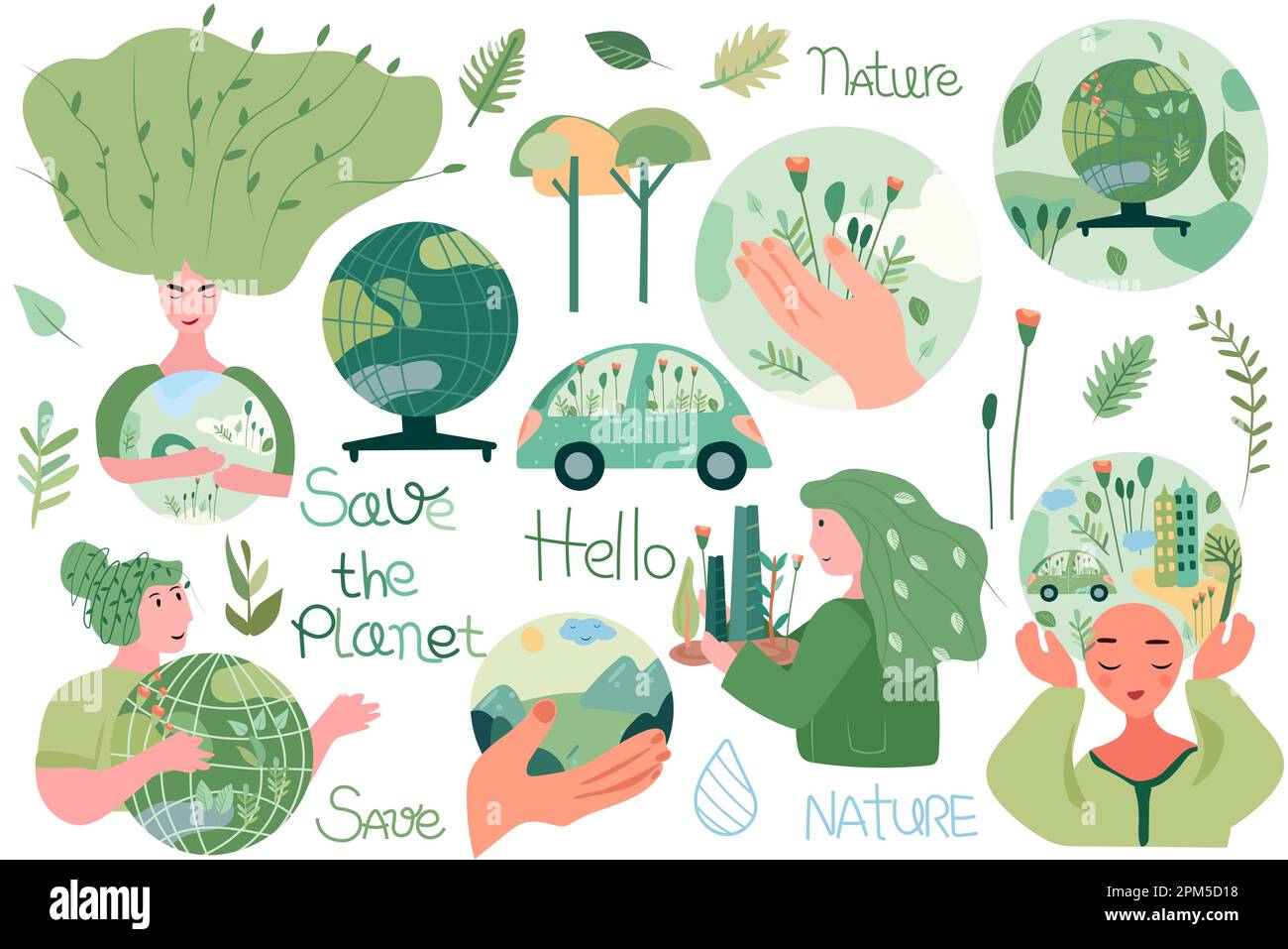 Conservation of the planet. Illustration depicting eco-friendly ...