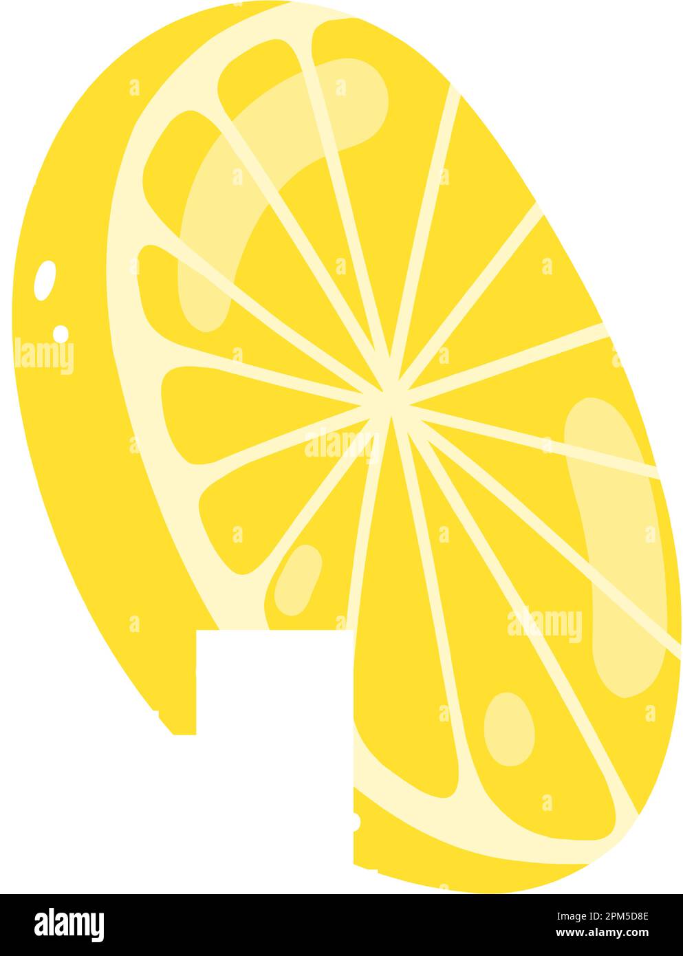 Hand drawn lemon slice. Vector illustration of cut tasty citrus ...