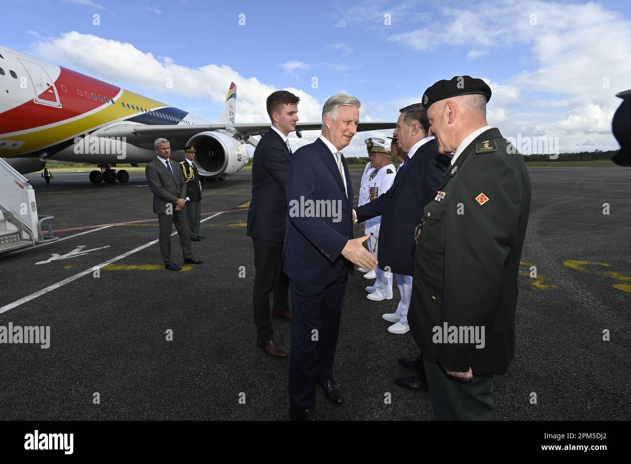 Cayenne, France. 11th Apr, 2023. King Philippe - Filip of Belgium and ...