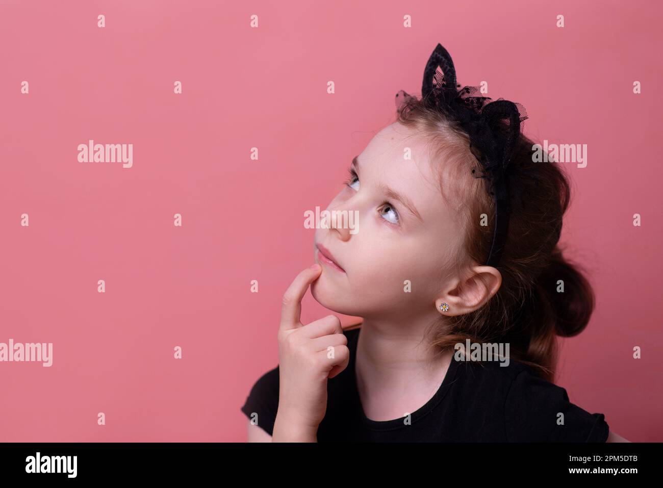 Girl isolated thinking hi-res stock photography and images - Alamy