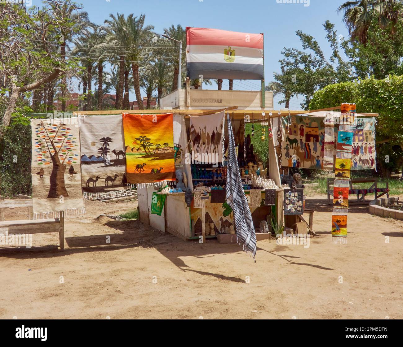 street stall in egypt of local crafts Stock Photo - Alamy