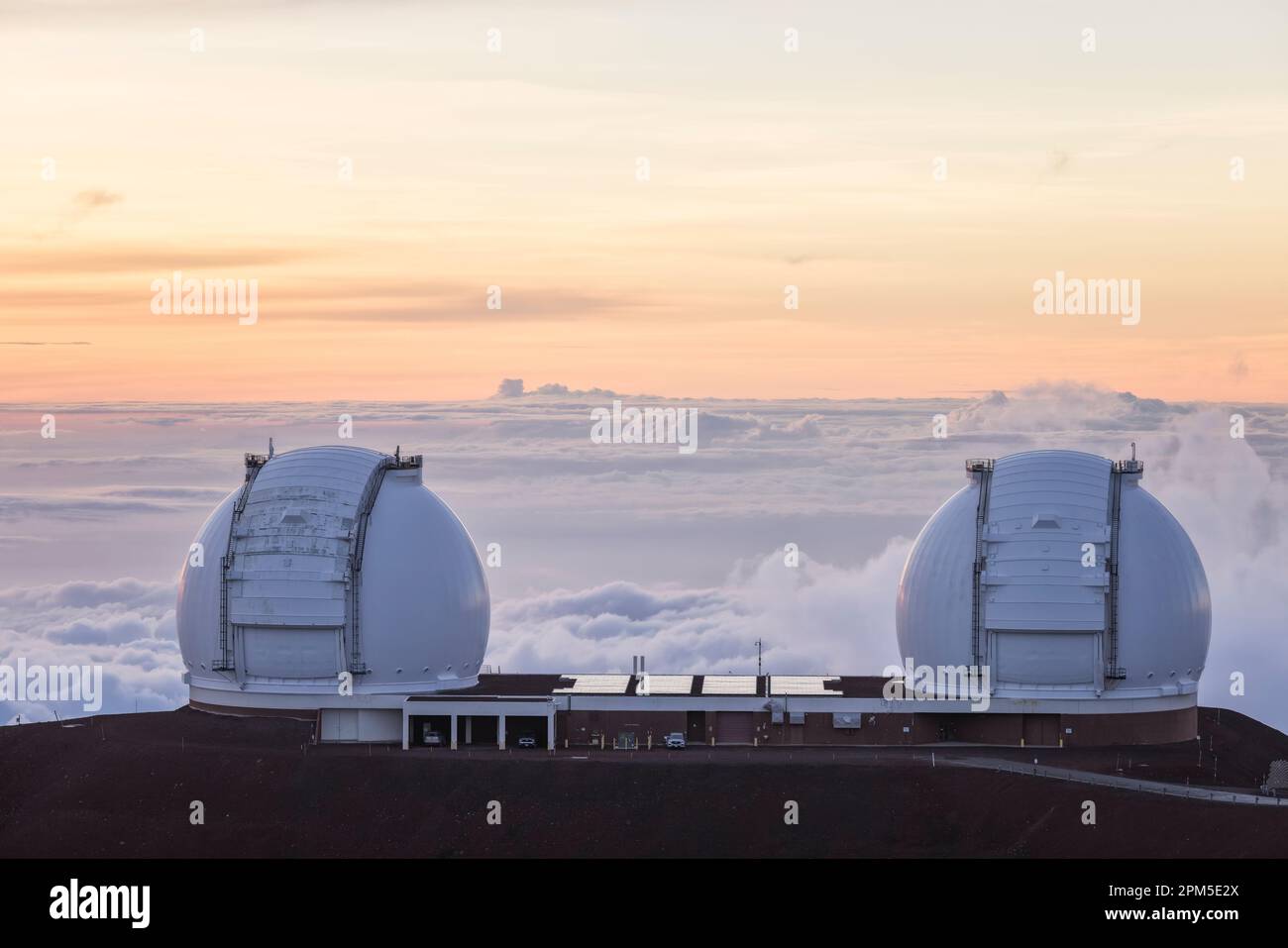 astronomical observatory dome above the clouds Stock Photo - Alamy