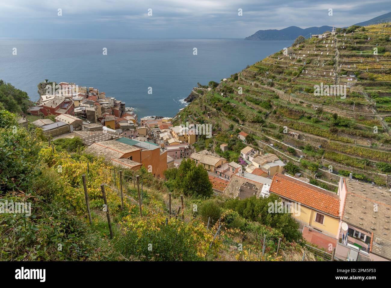 The village of Manarola the town of manarola Stock Photo - Alamy
