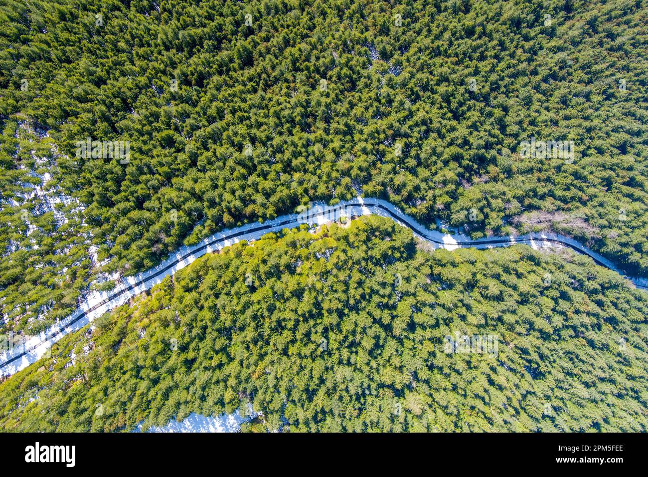 Aerial view of a mountain road in the Cascade Range Stock Photo - Alamy