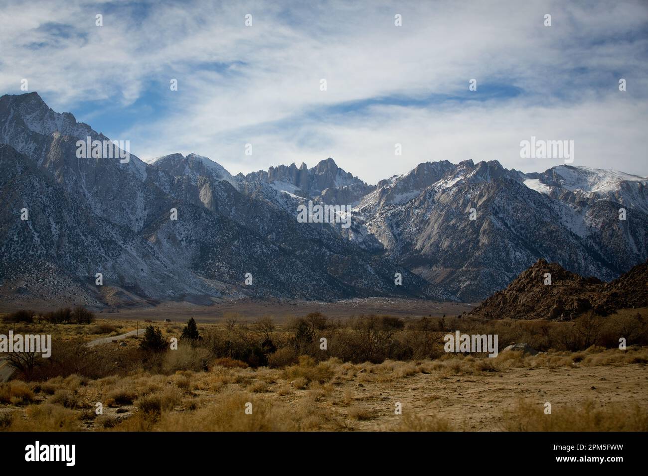 Mt Whitney viewed from 395 Stock Photo - Alamy