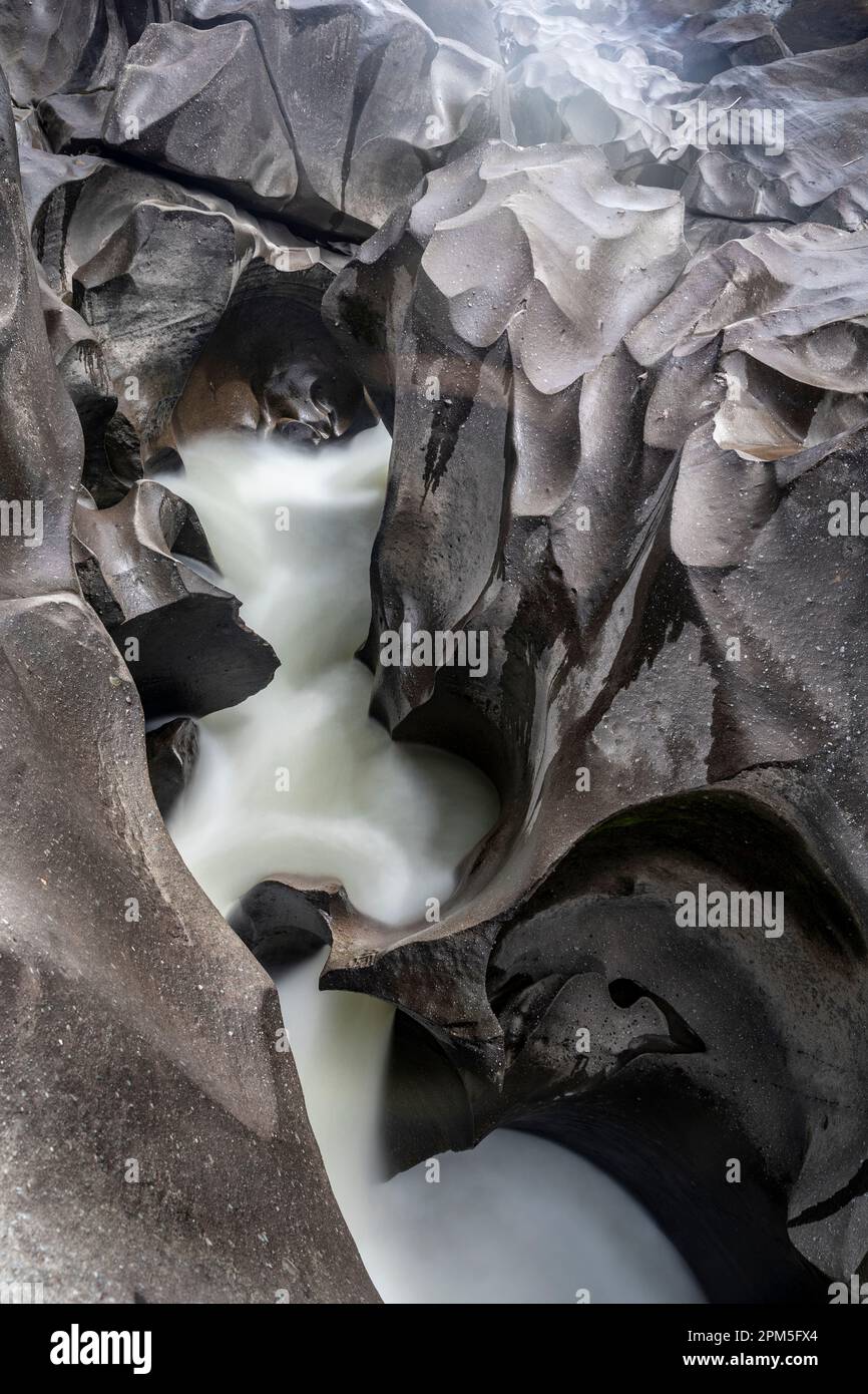 River cutting through smooth rock formation in Brazil Stock Photo - Alamy