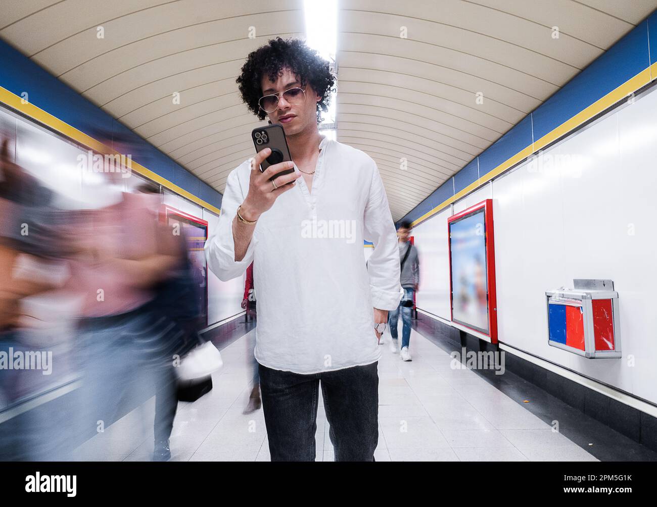 Latino man subway hi-res stock photography and images - Alamy