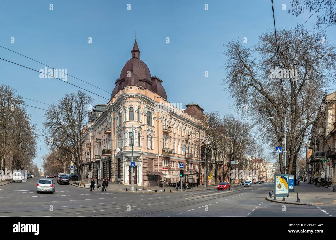 Historic apartment building in the center of Odessa, Ukraine Stock ...