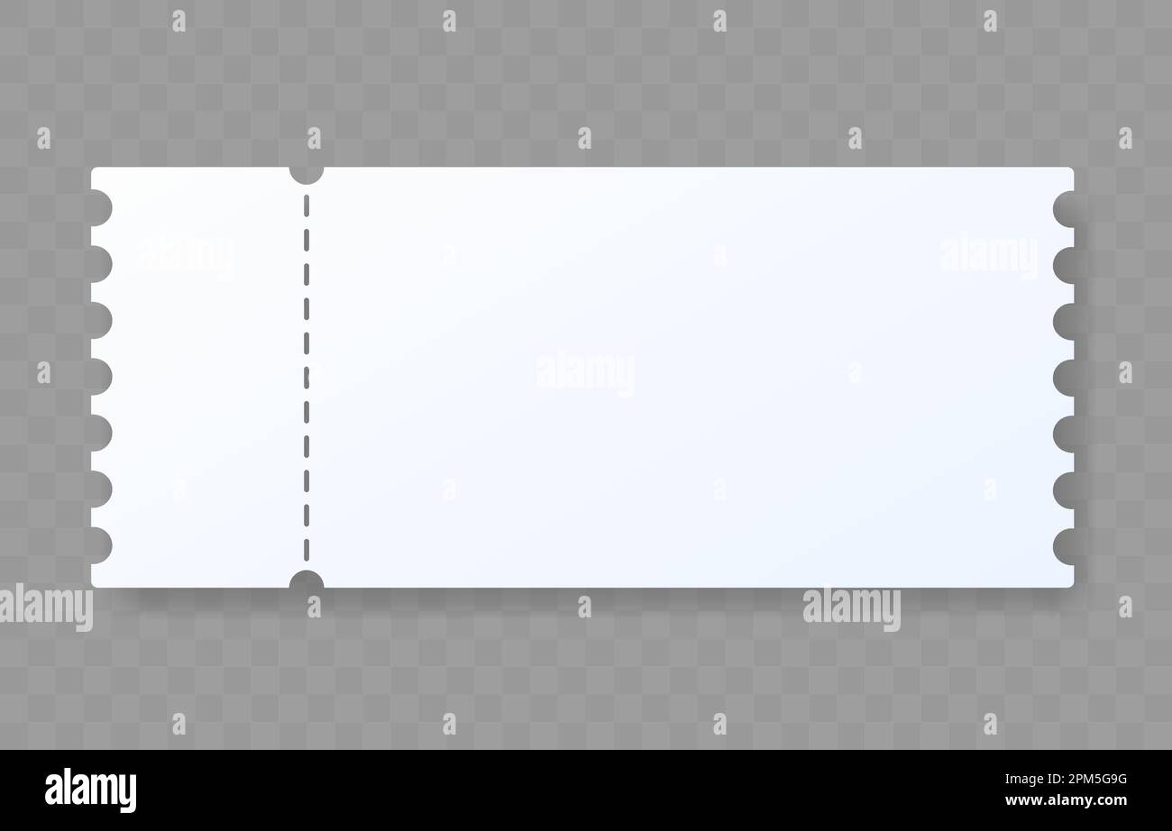 paper coupon on transparent background, promo voucher. Vector Stock ...