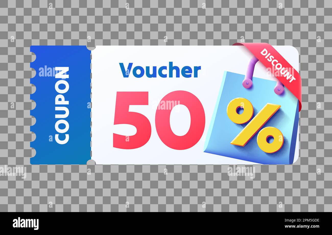 Coupon special voucher 50 percentage, Check banner special offer ...